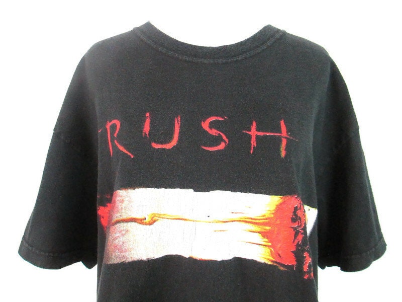 Rush 2002 Vapor Trails Tour Shirt Distressed Vintage Rock Concert Tee ...
