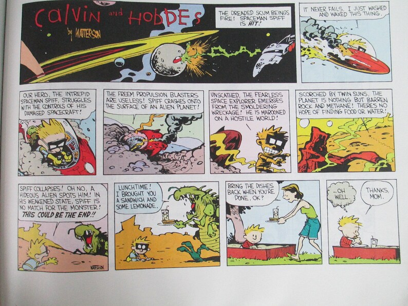Calvin and Hobbes Tenth Anniversary Book Distressed Vintage 1995 ...