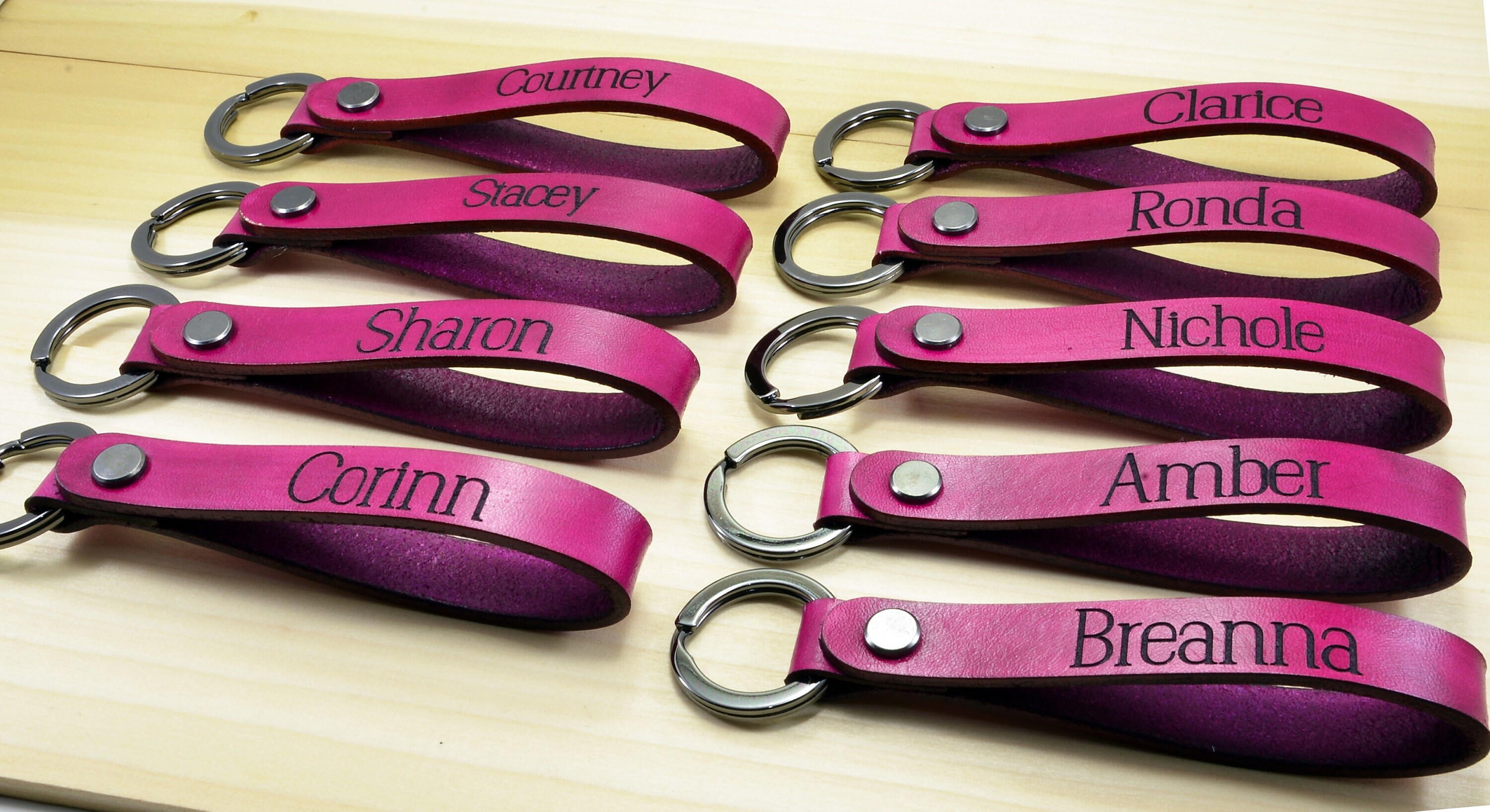 Leather Keychain Personalized Monogram Keychain Personalise | Etsy