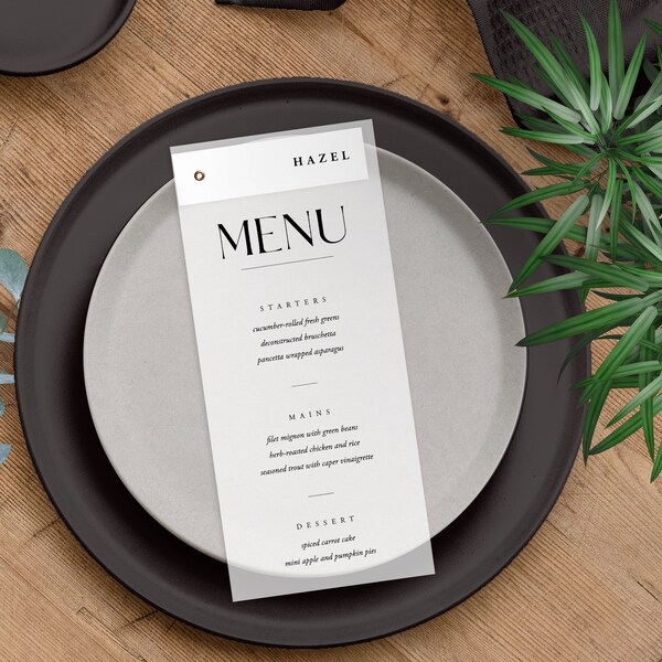 Personalized Menu Cards - Etsy