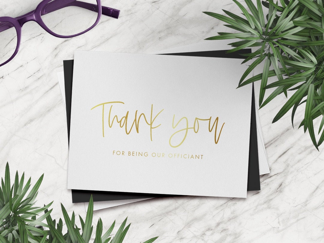 Thank You for Being Our Officiant Card Wedding Thank You - Etsy Canada