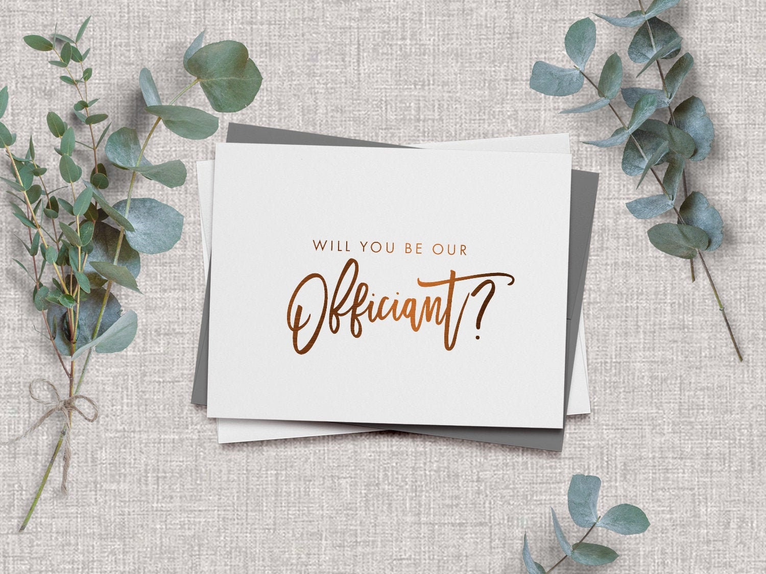 Will You Be Our Officiant Card Real Foil Officiant Proposal | Etsy