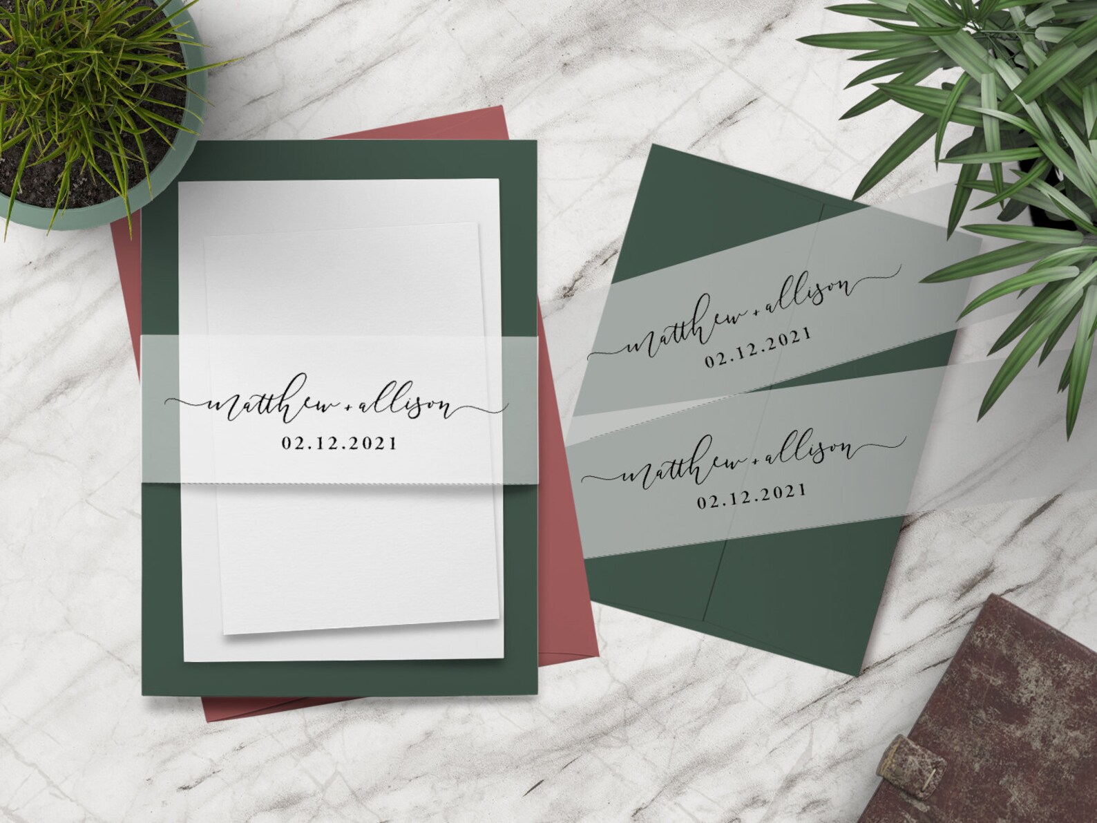 Handlettered Style Vellum Belly Band Translucent Vellum - Etsy