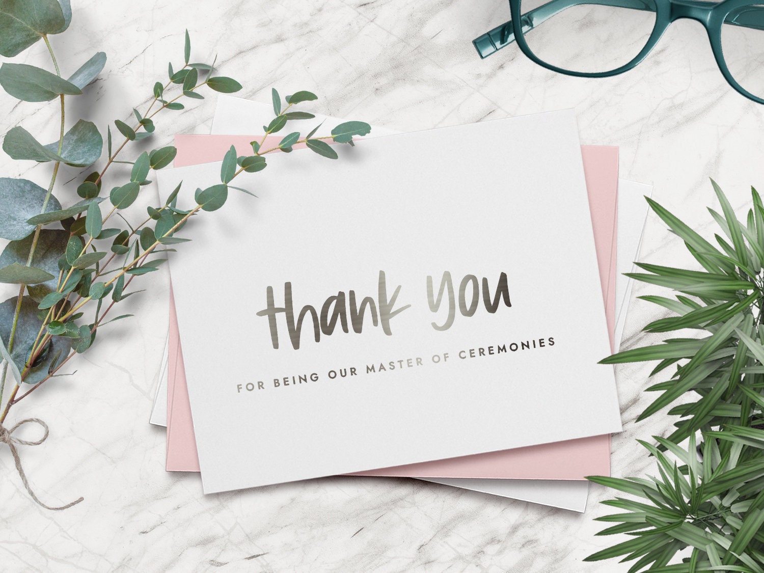 Thank you for being our master of ceremonies card wedding | Etsy