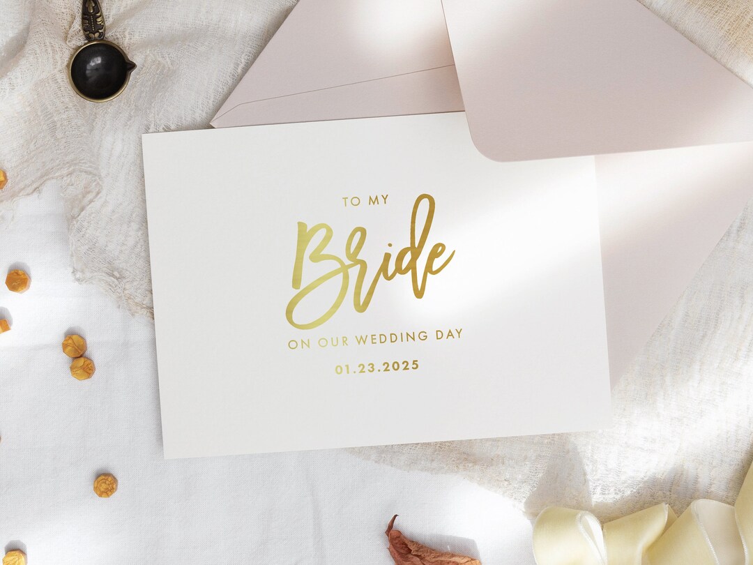 To My Bride on Our Wedding Day Card - Personalized On-the-day Wedding ...