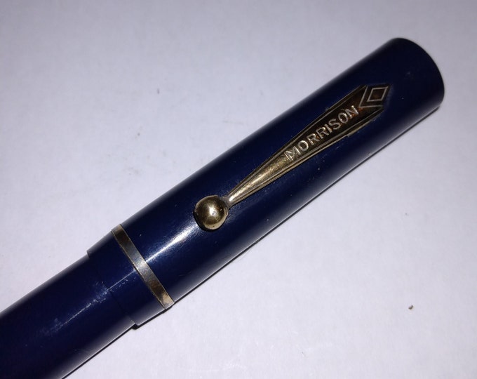Vintage 14k Morrison Fountain Pen, Navy CPS 630 - Etsy
