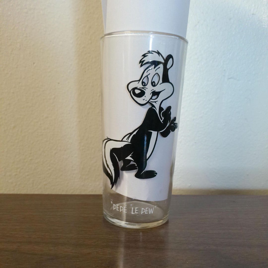 Vintage 1970s Pepsi Cartoon Glass, Pepe Le Pew - Etsy