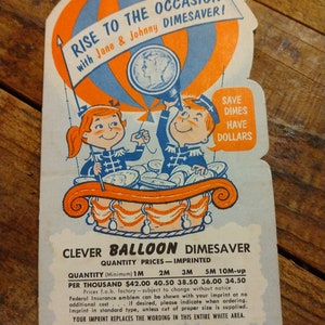 Vintage 1950s Dime Saver Cardboard Card Bank Unused - Etsy