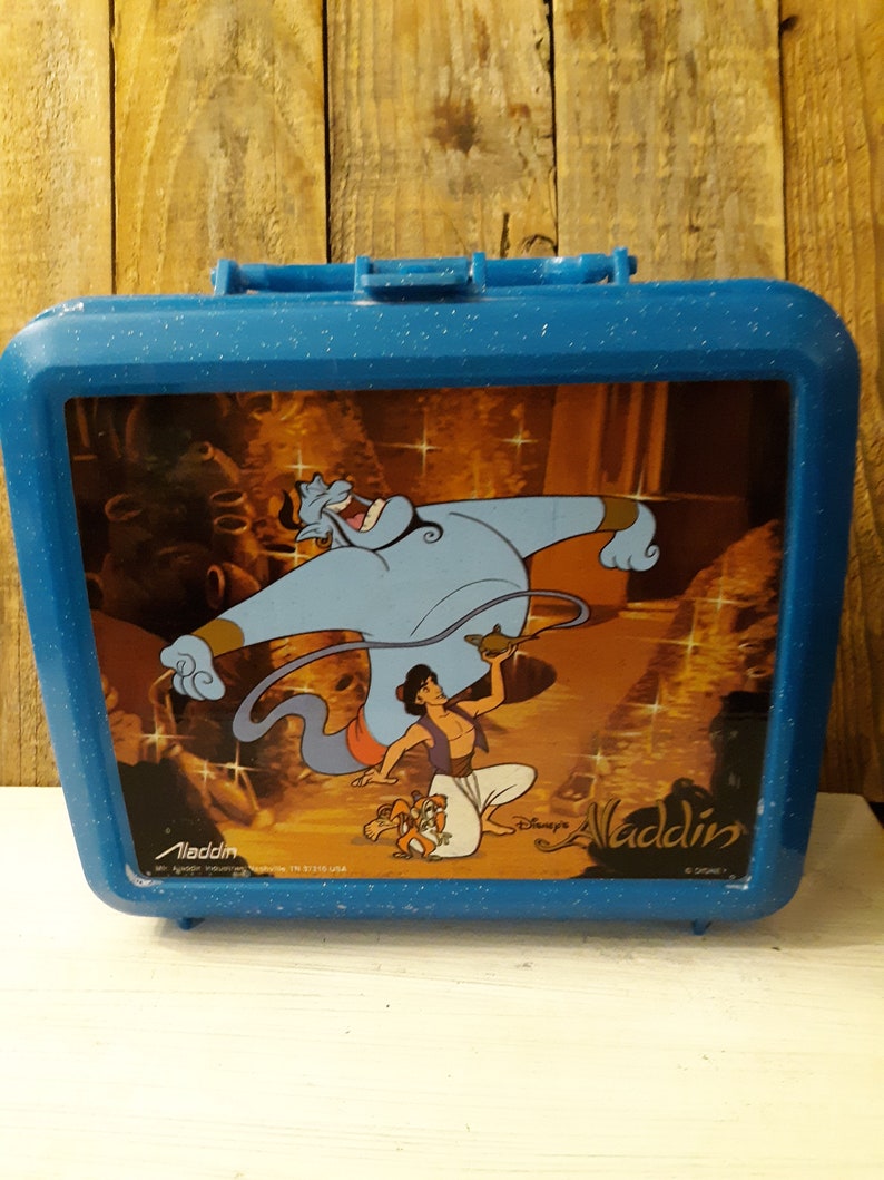 Vintage Disney Aladdin Plastic Lunch Box w/Thermos | Etsy