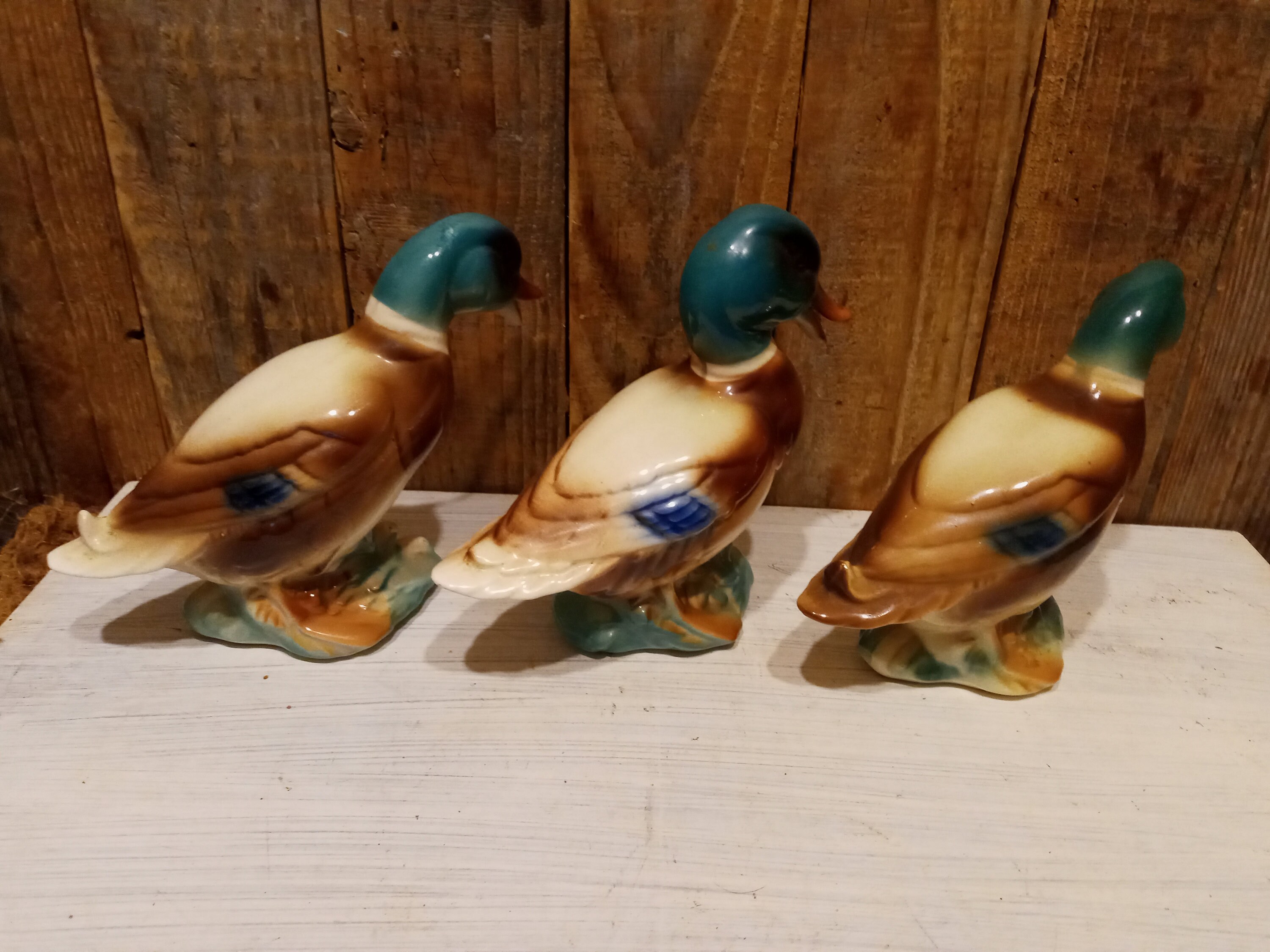 Vintage Royal Copley Pottery Set of 3 Ducks - Etsy
