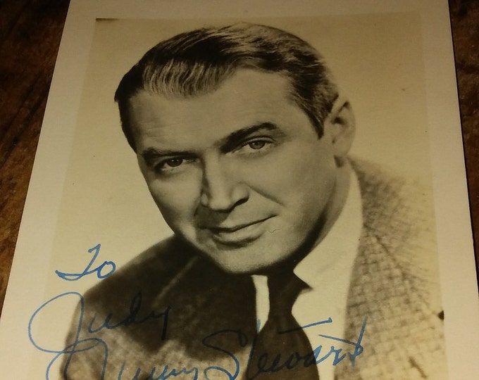 Vintage Jimmy Stewart Movie Fan Photo, With Original Jimmy Stewart ...