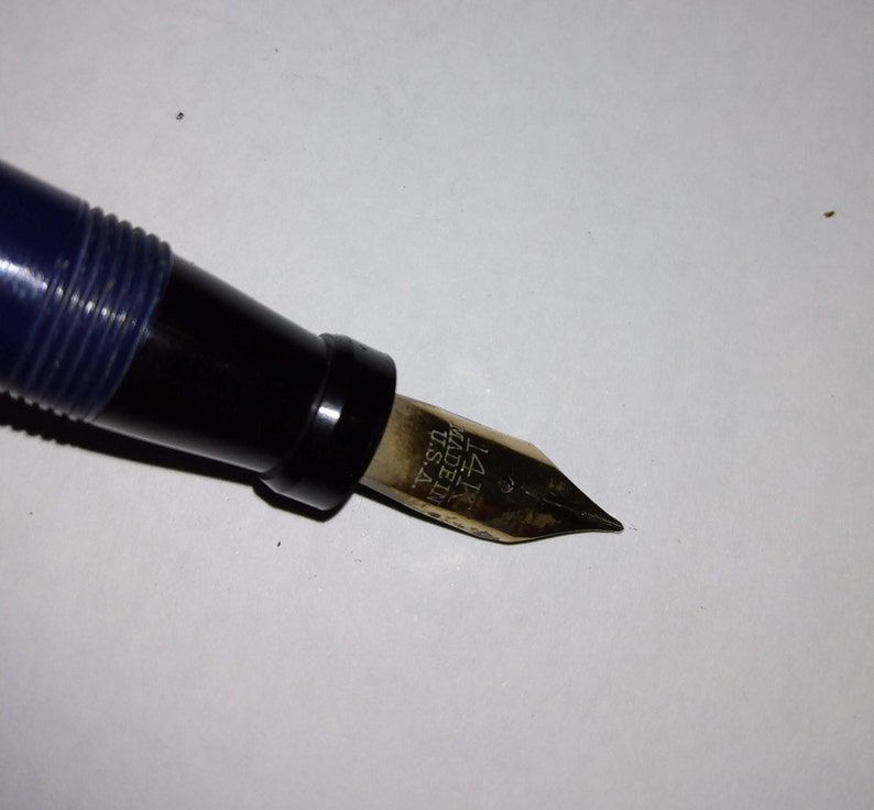 Vintage 14k Morrison Fountain Pen Navy CPS 630 - Etsy