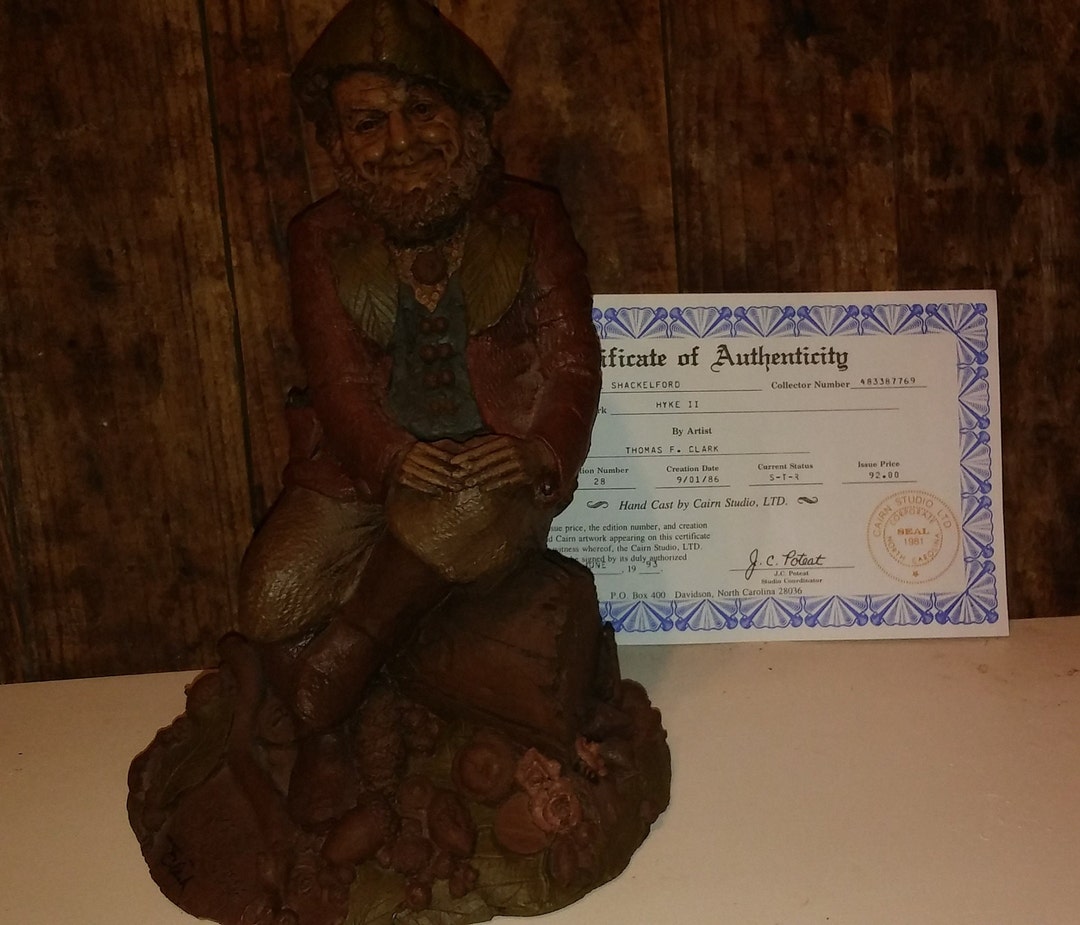 Retired Tom Clark Cairn Gnome Hyke II W/certificate Signed - Etsy