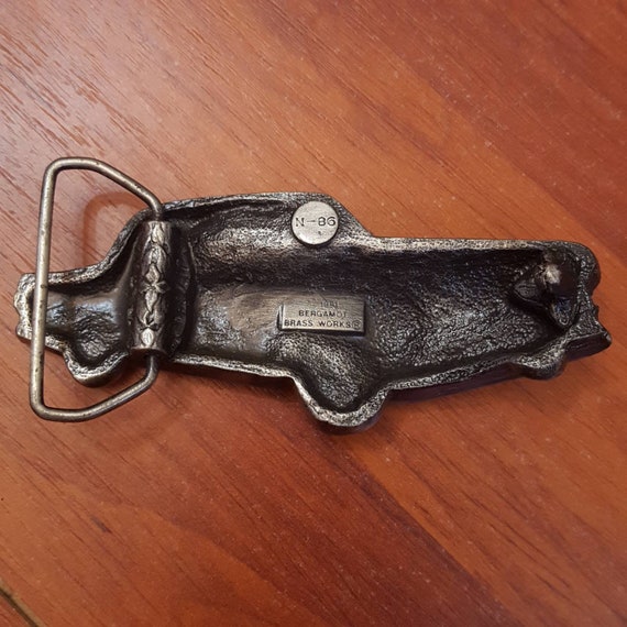 80's Bergamot Brass Works Belt Buckle - Vintage Ford … - Gem
