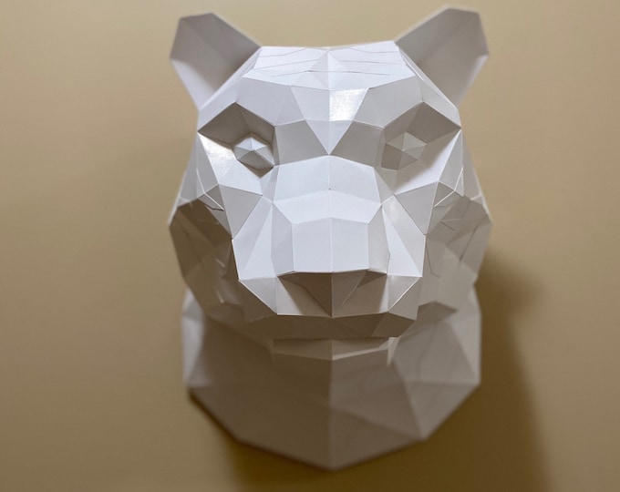 Create Your Own Majestic Tiger Head Wall Mounted Paper Model - Etsy