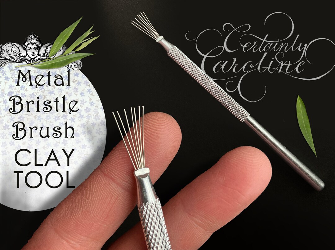 Metal Bristle Brush for Texturing Clay, Economy Polymer Clay Wire ...