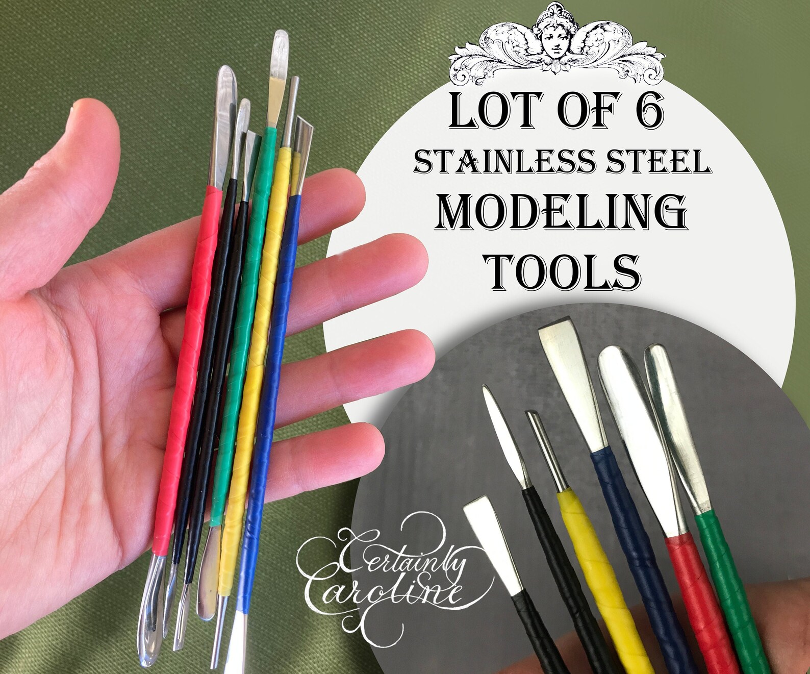 Stainless Steel Metal Sculpting Tool Set for Detailed Clay | Etsy