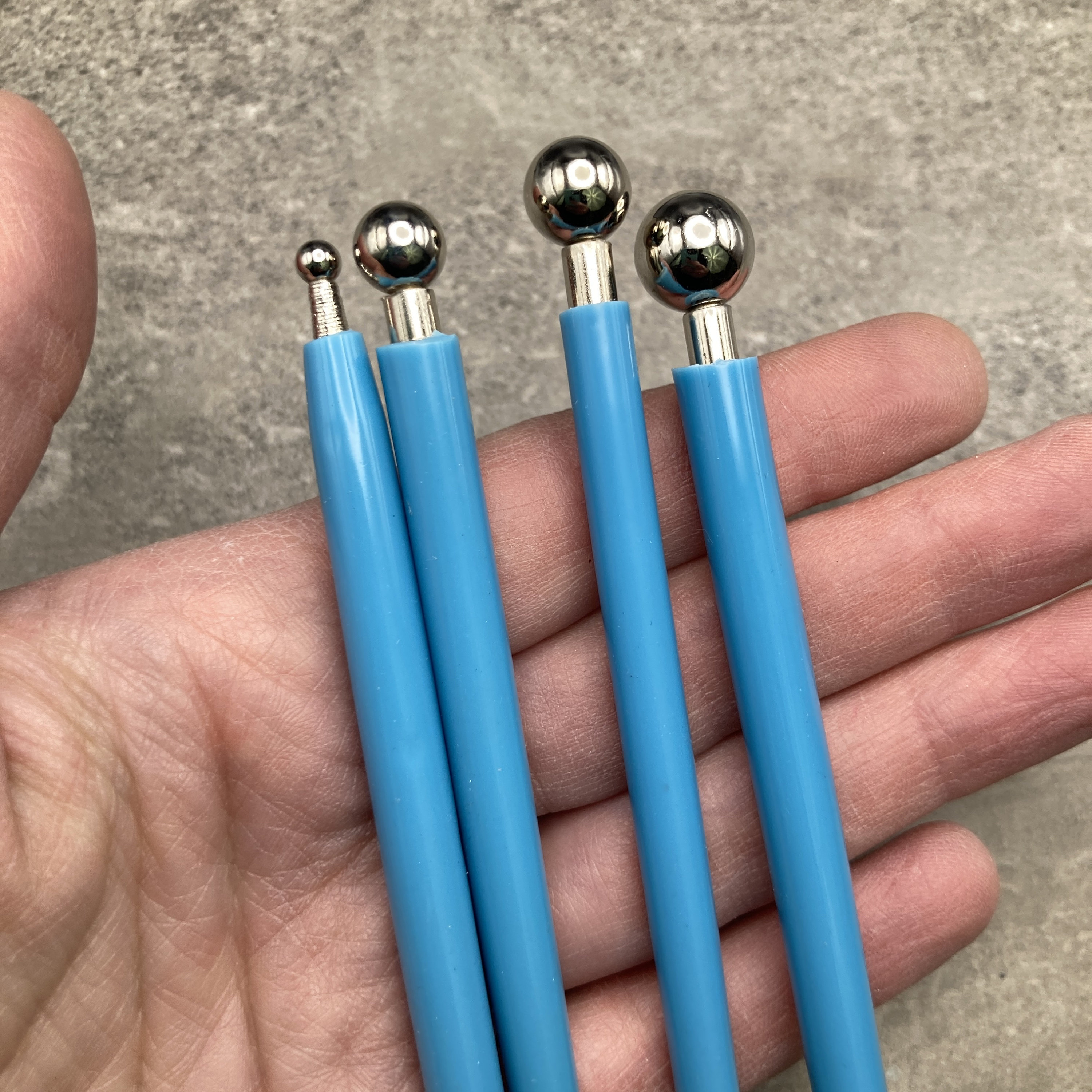 Set of 4 Stainless Steel Modeling Large Ball Stylus Tools, Double Sided ...