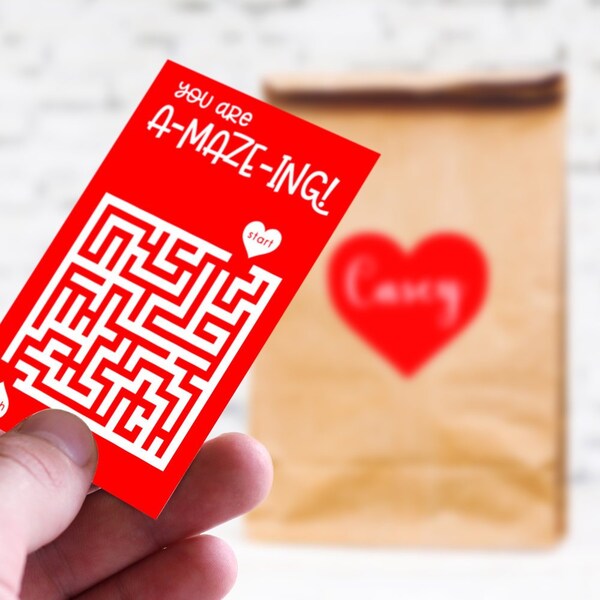Maze Valentine - Etsy