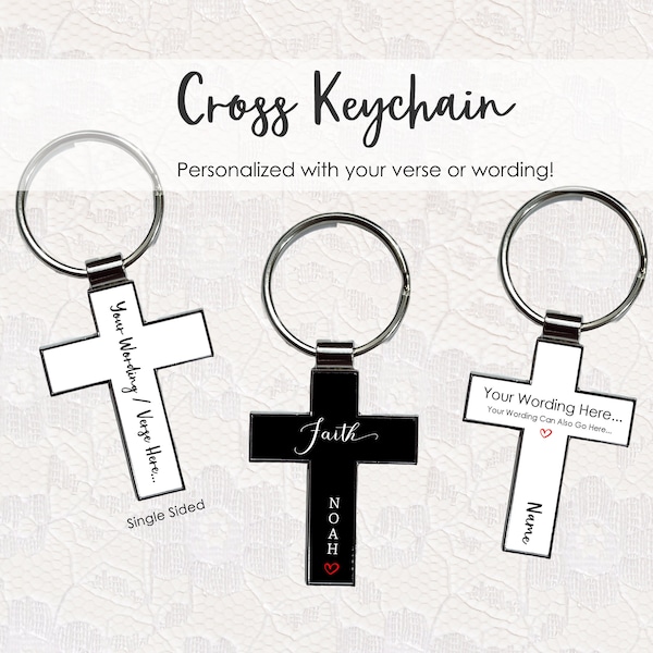 Cross Keychain - Etsy