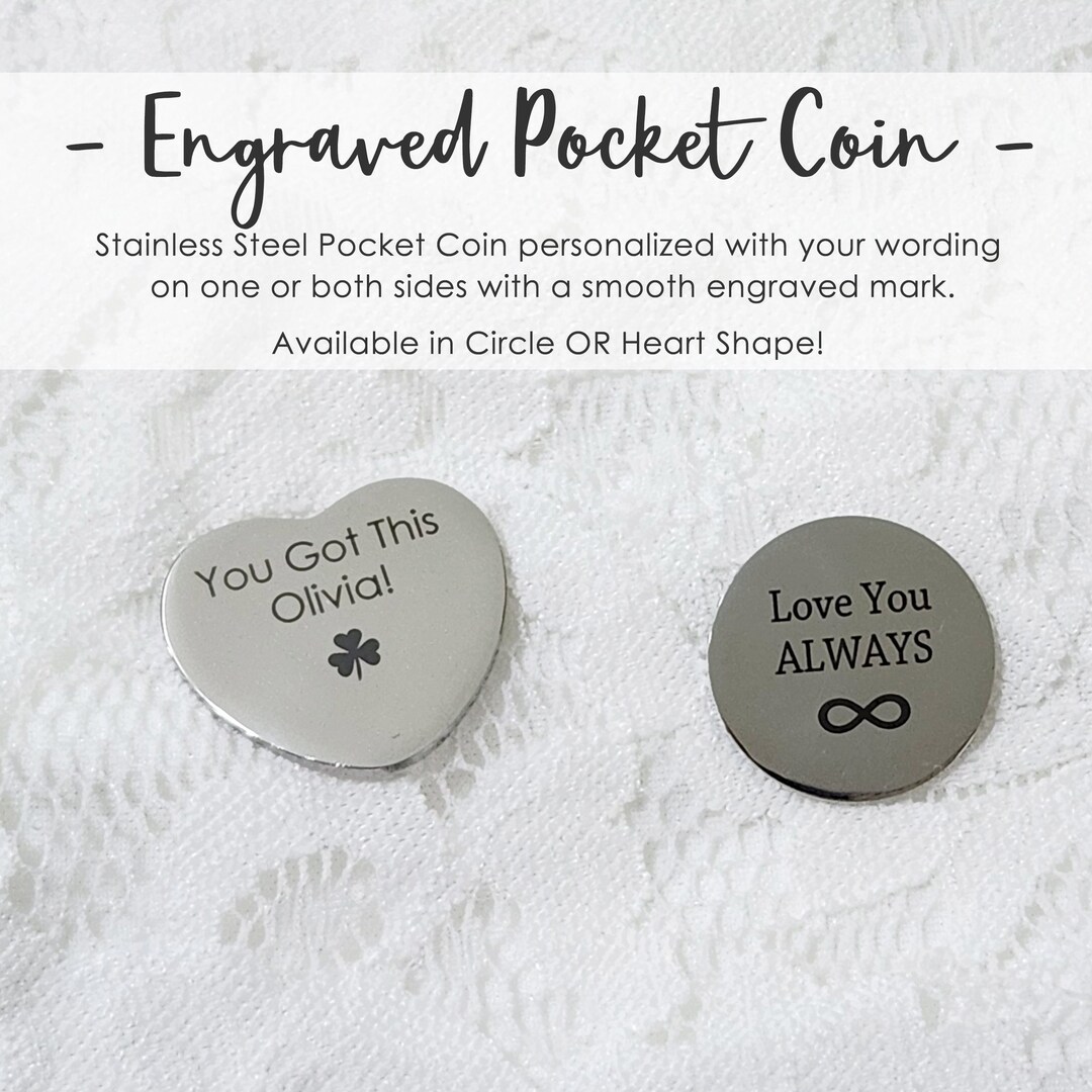 Personalized Pocket Coin- Personalized Pocket Token- Pocket Pebble ...