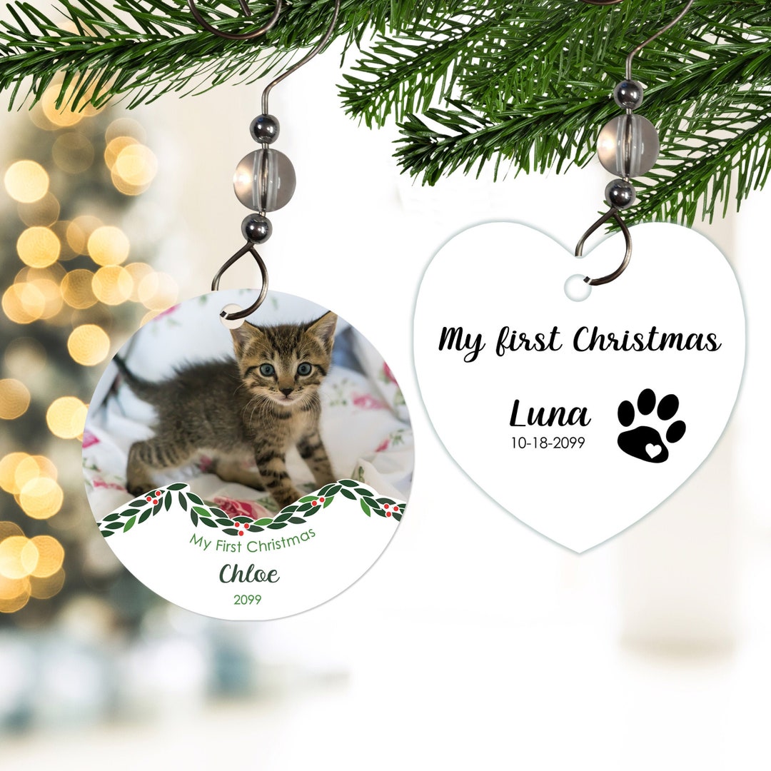 Cats First Christmas Ornament- Kittens First Christmas Ornament- Kittys ...