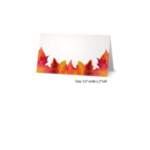 50 Leaves Place Cards- Autumn Place Cards- Fall Wedding Place Cards ...