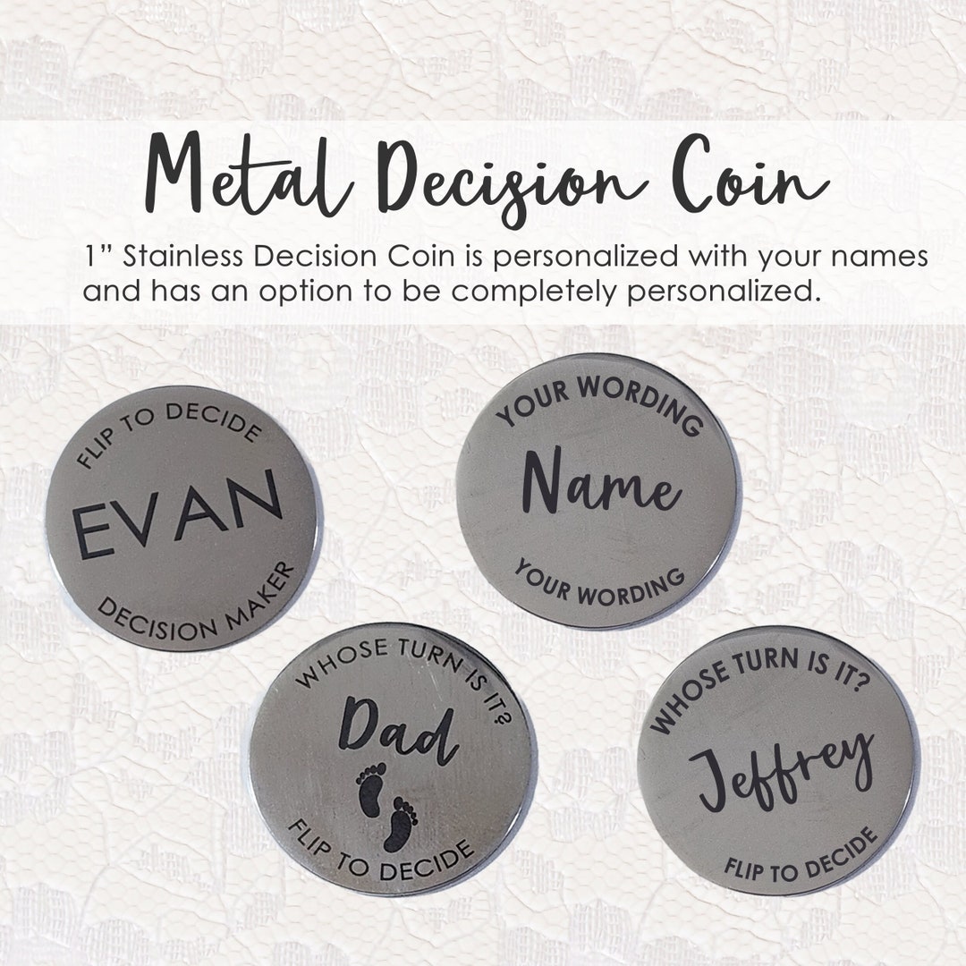 Personalized Decision Coin Metal- Couples Decision Coin- Couples ...