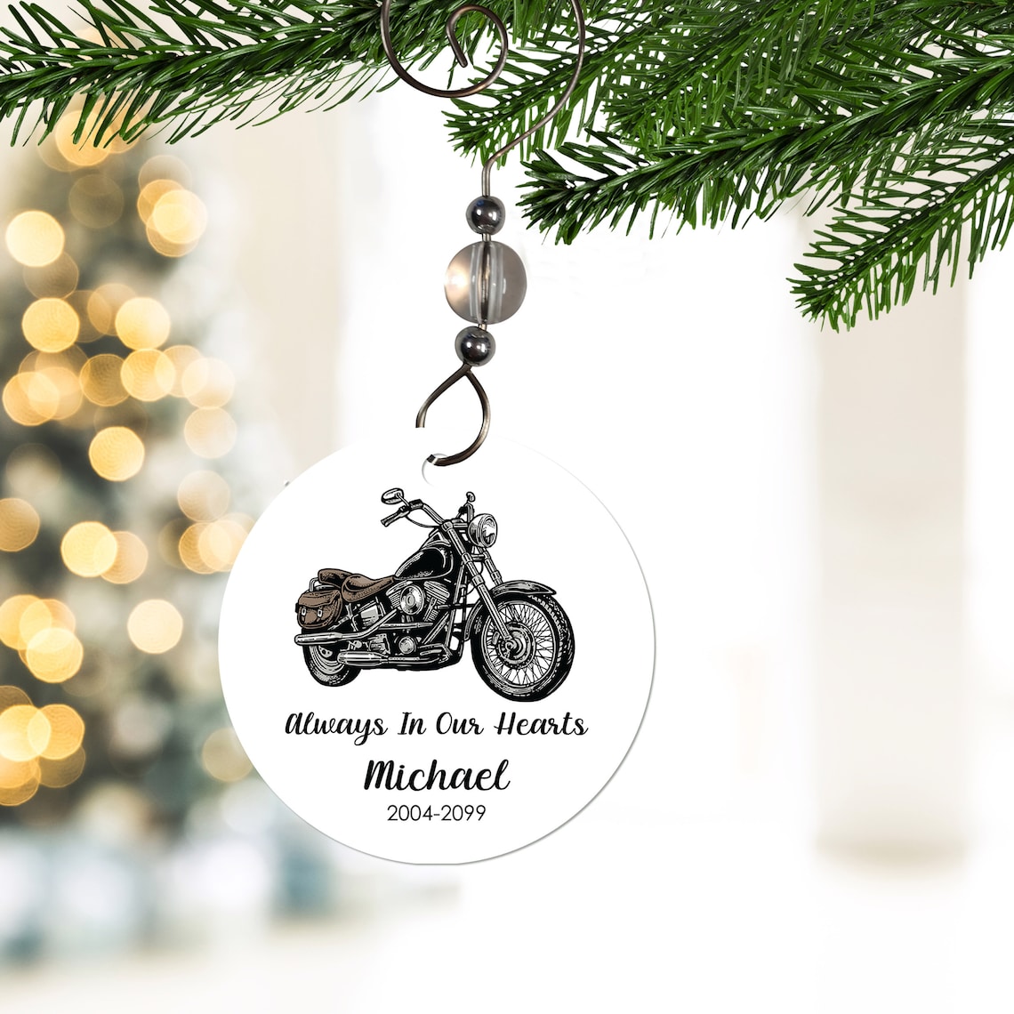 Motorcycle Ornament- Motorcycle Christmas Ornaments- Motorcycle Gifts ...