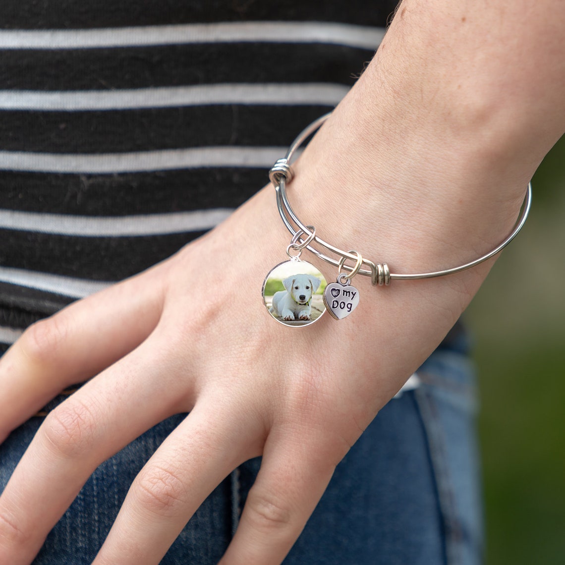 Dog Charm Bracelet Dog Bracelet Dog Photo Bracelet Dog - Etsy