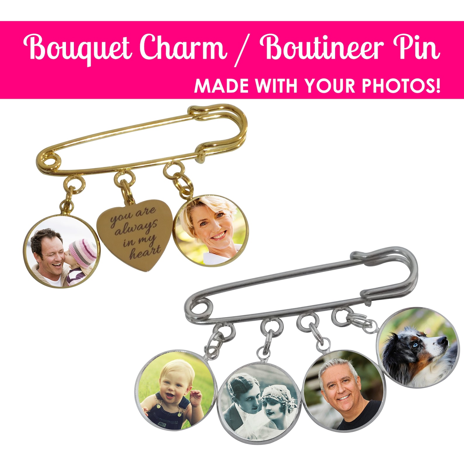 Memory Charm Memory Pin for Groom Memory Charm for Wedding - Etsy