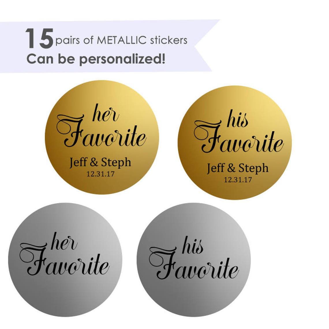 His Favorite Her Favorite Stickers Wedding Favor Stickers | Etsy