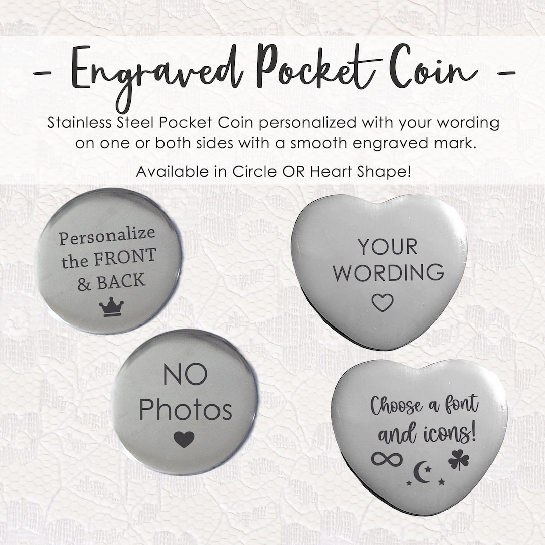 Personalized Pocket Coin Personalized Pocket Token Pocket Pebble Pocket ...