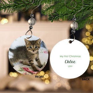 Cats First Christmas Ornament- Kittens First Christmas Ornament- Kittys ...