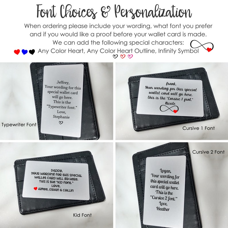 Personalized Wallet Card Picture Wallet Card Picture Wallet | Etsy