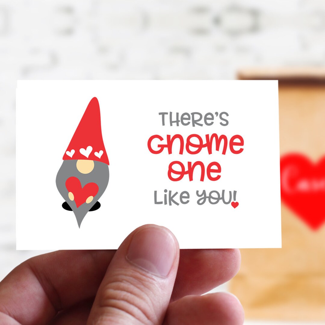 12 Gnome Valentine Gnome Valentines Day Classroom Valentines Class ...