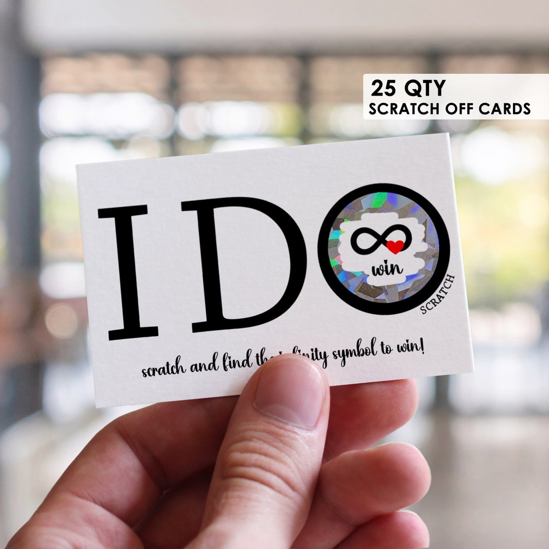 25 Qty Bridal Scratch off Cards, Bridal Shower Scratch off Game Cards ...