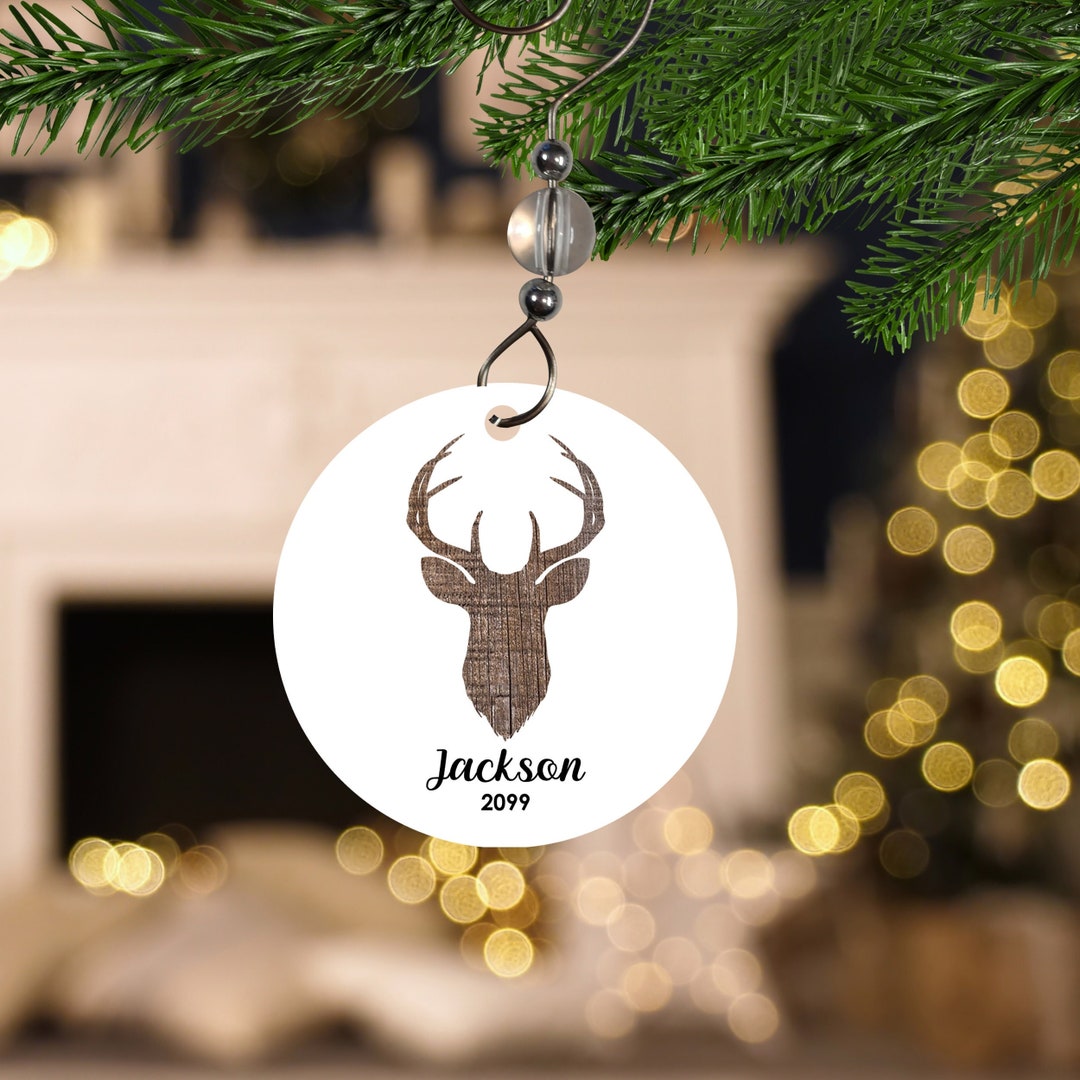 Deer Christmas Ornament- Personalized Christmas Ornaments- Deer ...