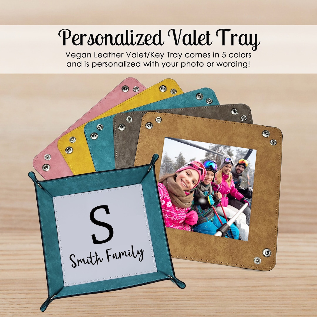 Key Tray Entryway Table- Vegan Leather Key Tray- Key Tray Holder- Key ...