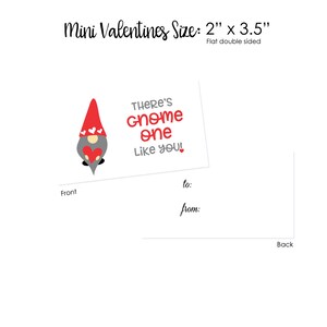 12 Gnome Valentine Gnome Valentines Day Classroom Valentines Class ...