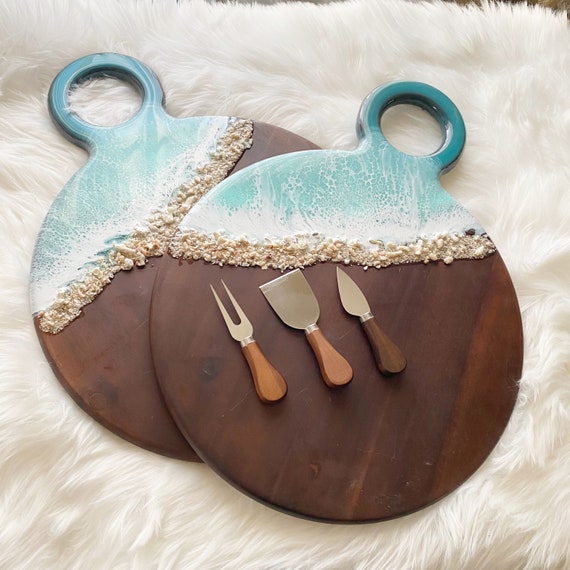 Home & Living Kitchen & Dining Charcuterie Board Resin Ocean Art Resin ...