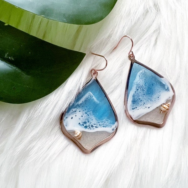 Resin Earrings - Etsy