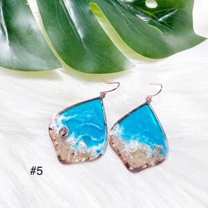 Resin Ocean Earrings Resin Beach Jewelry Ocean Jewelry - Etsy