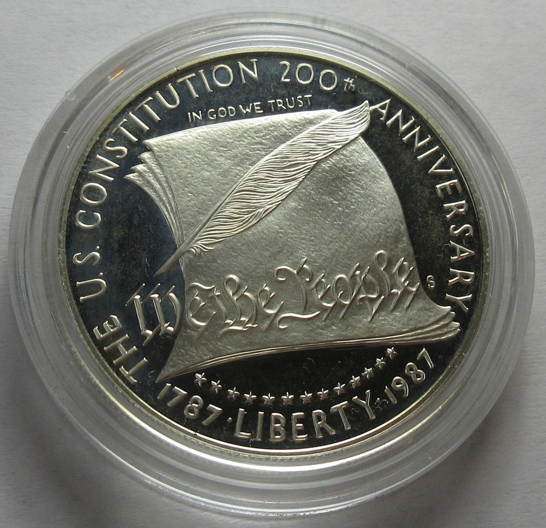 1987-S Silver Constitution Proof Dollar Commemorative Coin (#e919t) - Etsy