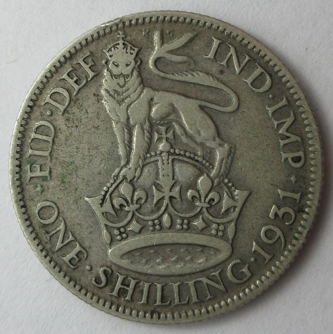 1931 Great Britain Shilling 50% Silver -XF- (#e118v) - Etsy