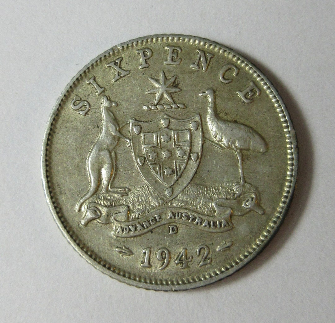 1942-D Australian 6 Pence AU (#e114c) - Etsy