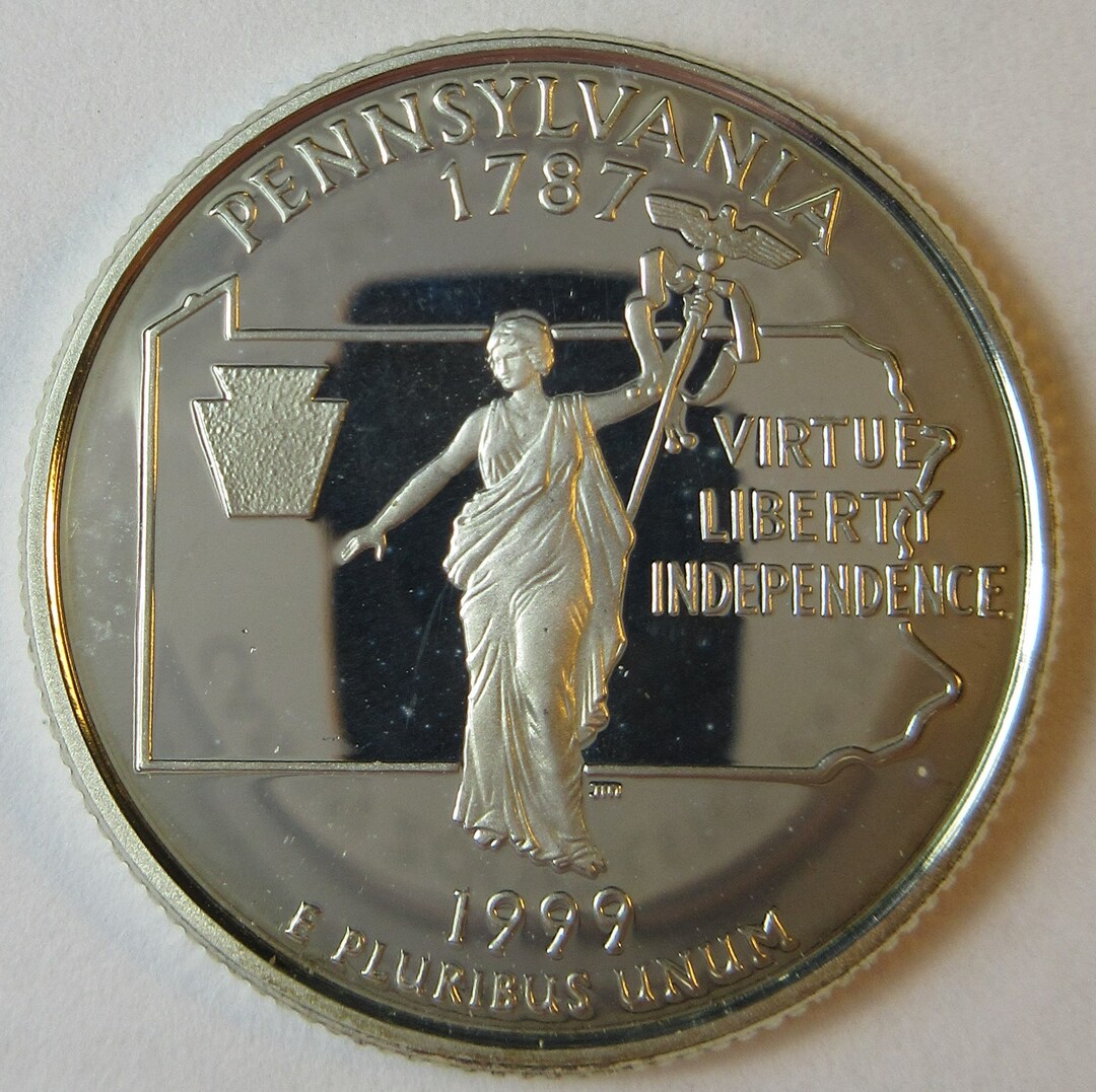 1999-S Pennsylvania Quarter Silver Proof (#e128p) - Etsy