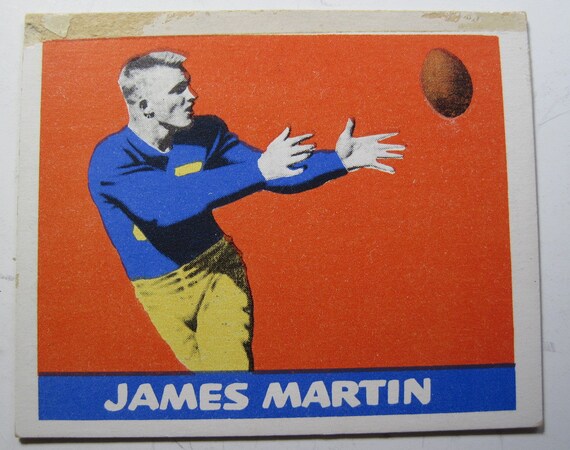 1948 Leaf Gum Football 24 James Martin Notre Dame e19ab - Etsy