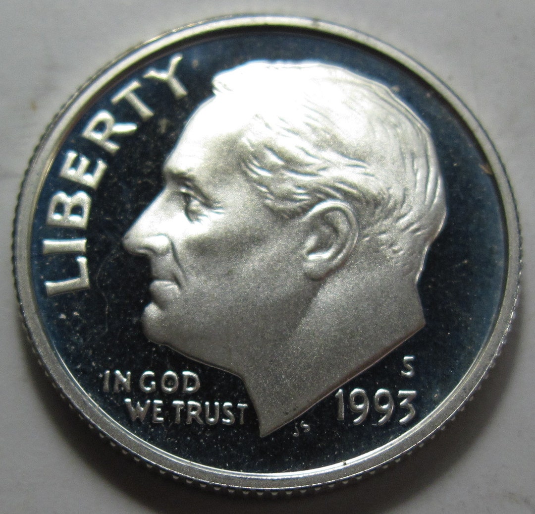 1993 S 90% Silver Proof Roosevelt Dime e121a - Etsy