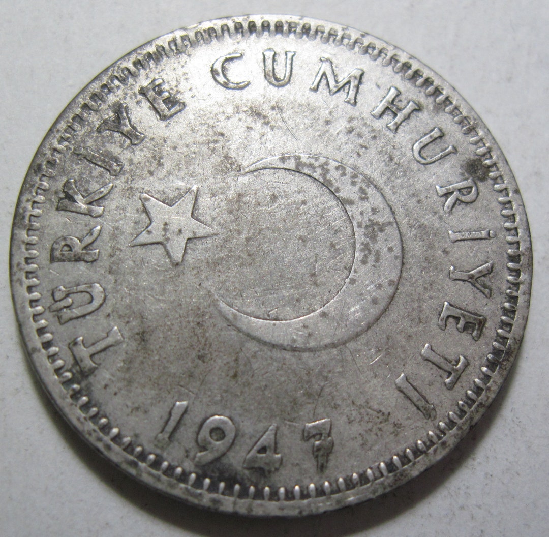 1947 Silver Turkey 1 Lira (#e46ae) - Etsy
